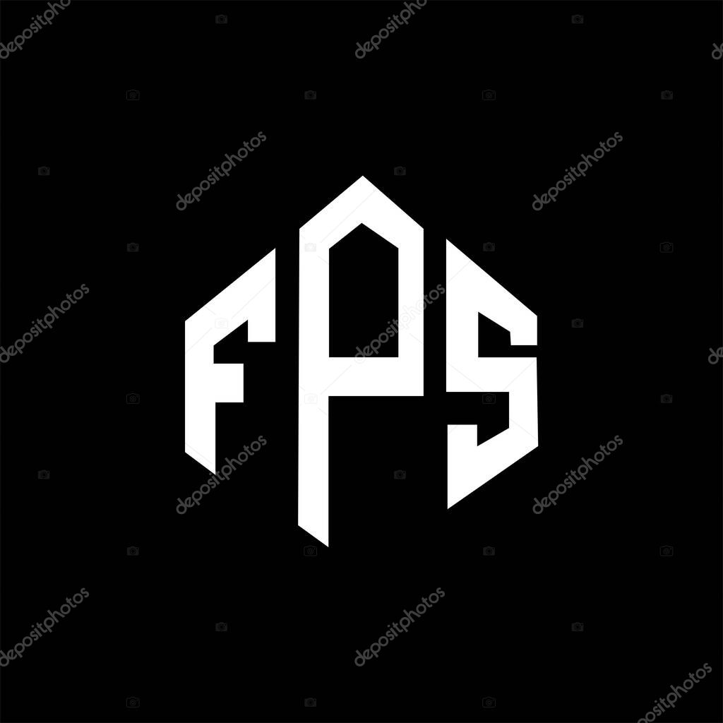 FPS letter logo design with polygon shape. FPS polygon and cube shape ...