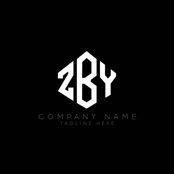 ZBY letter logo design with polygon shape. ZBY polygon and cube shape ...