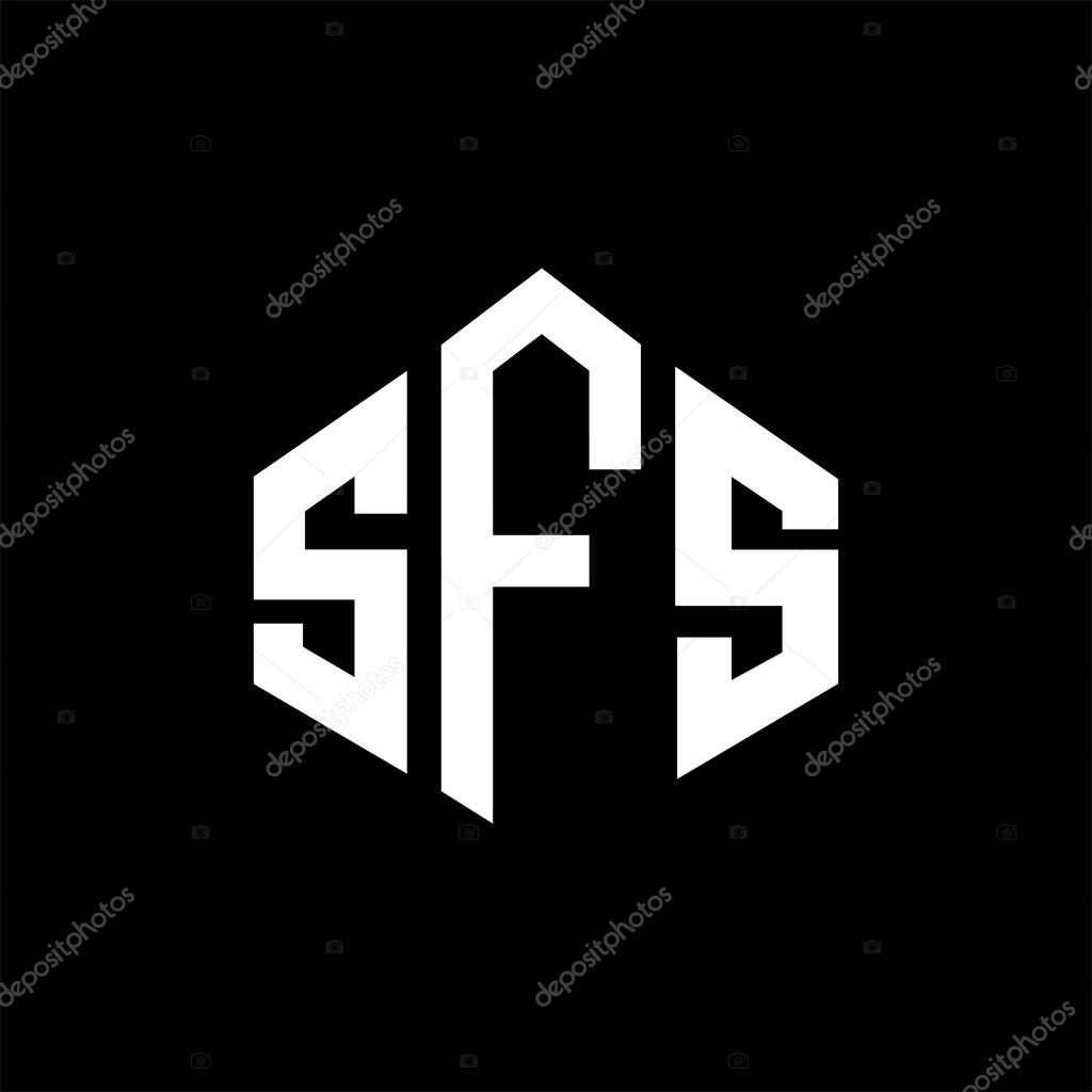 SFS letter logo design with polygon shape. SFS polygon and cube shape ...