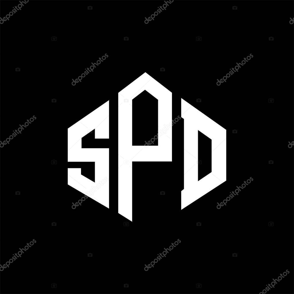 SPD letter logo design with polygon shape. SPD polygon and cube shape ...