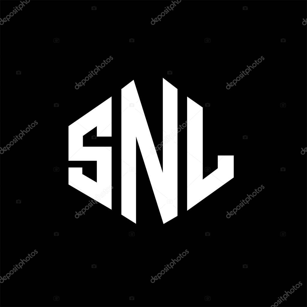 SNL letter logo design with polygon shape. SNL polygon and cube shape ...