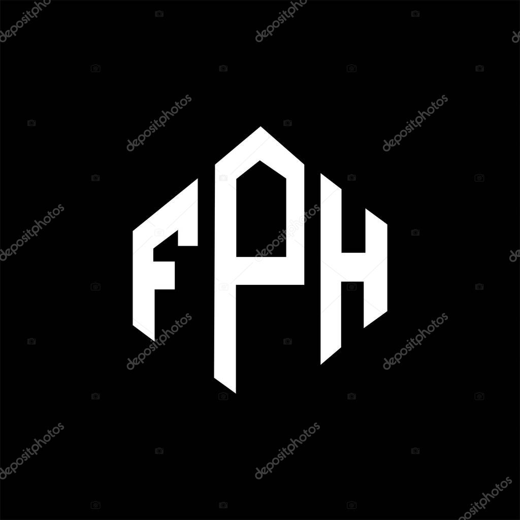 FPH letter logo design with polygon shape. FPH polygon and cube shape ...