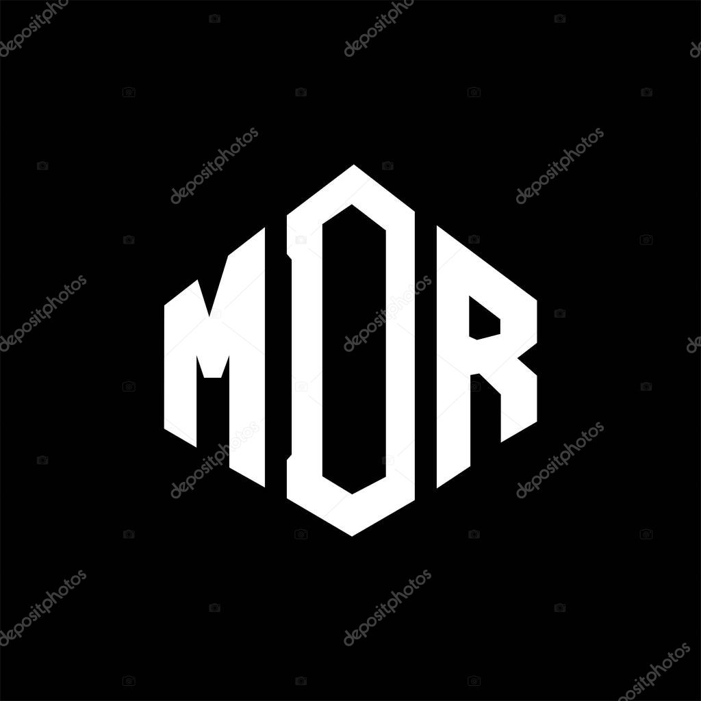 MDR letter logo design with polygon shape. MDR polygon and cube shape ...
