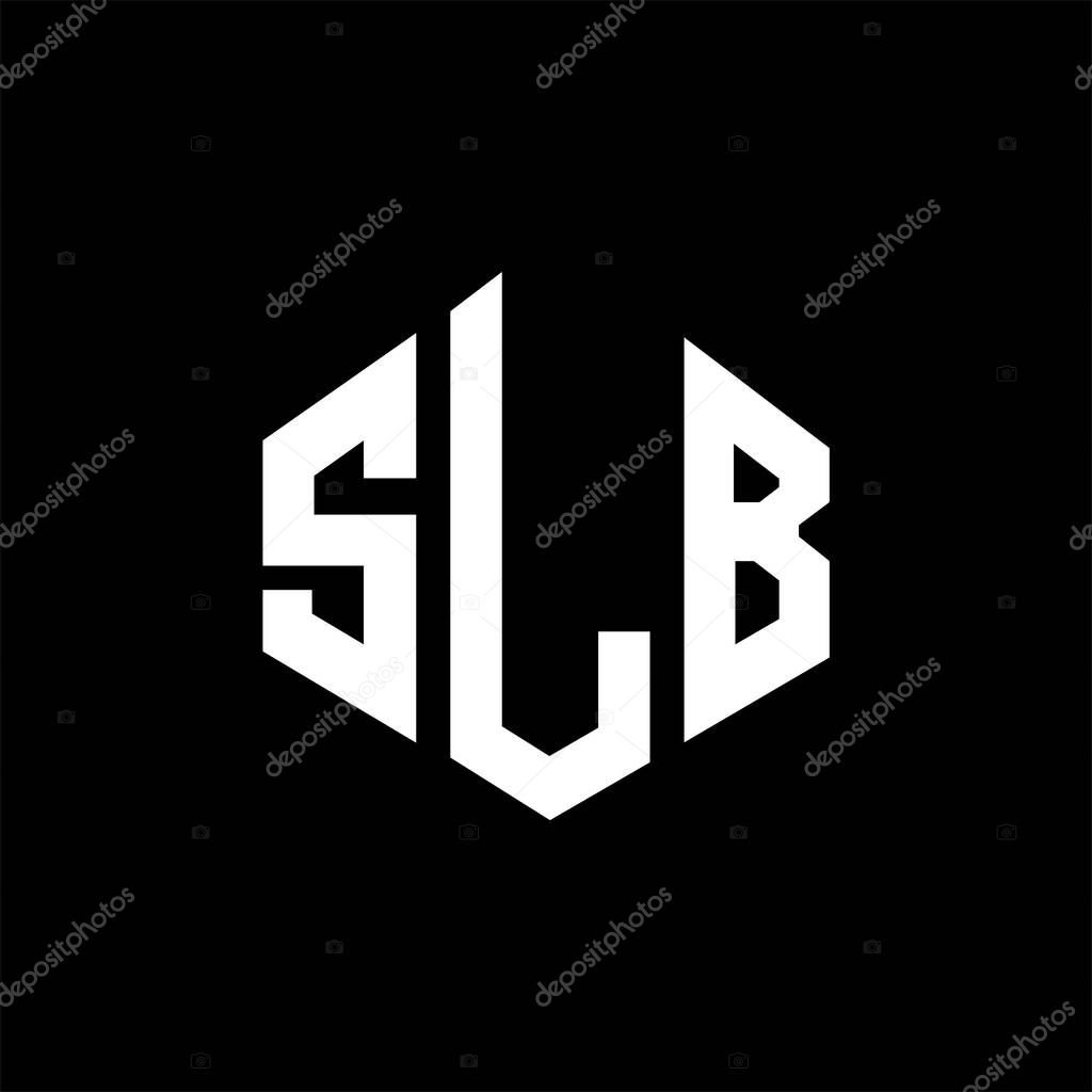 SLB letter logo design with polygon shape. SLB polygon and cube shape ...