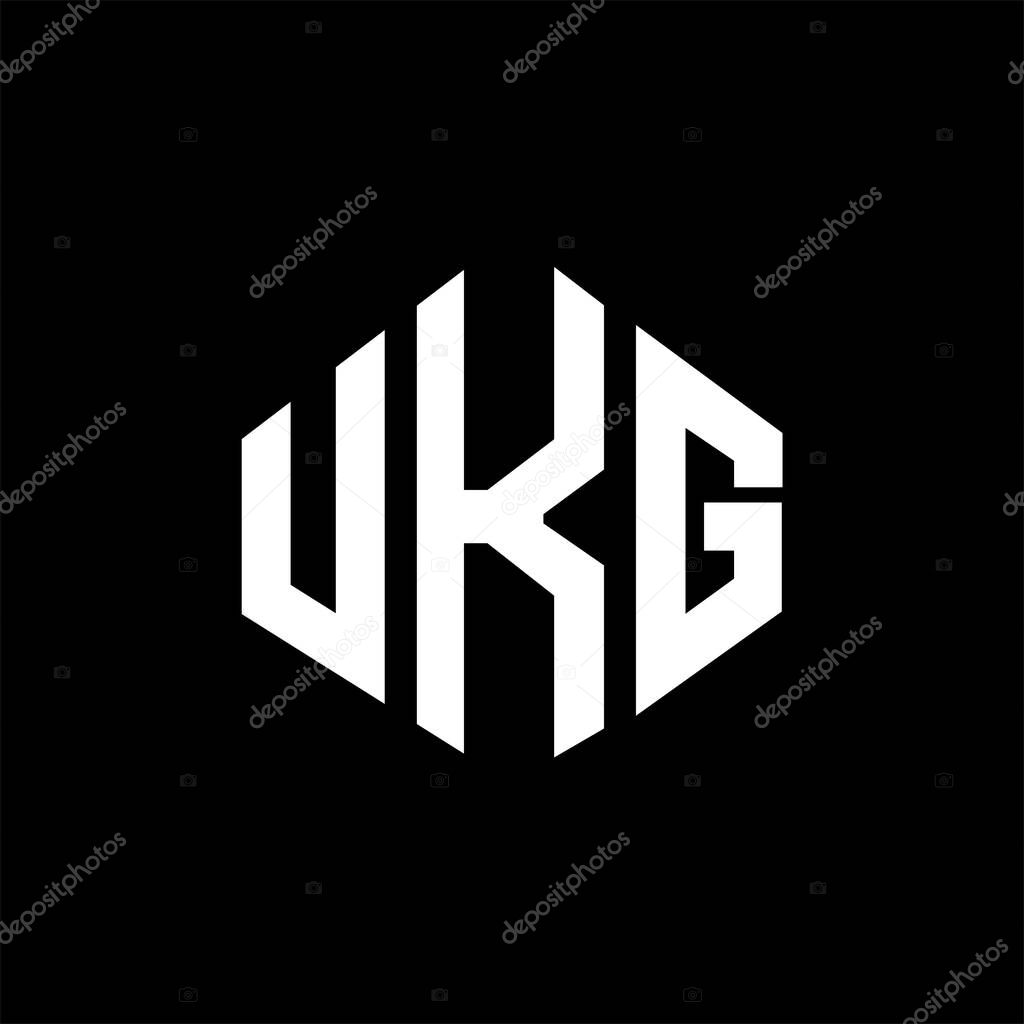 UKG letter logo design with polygon shape. UKG polygon and cube shape ...