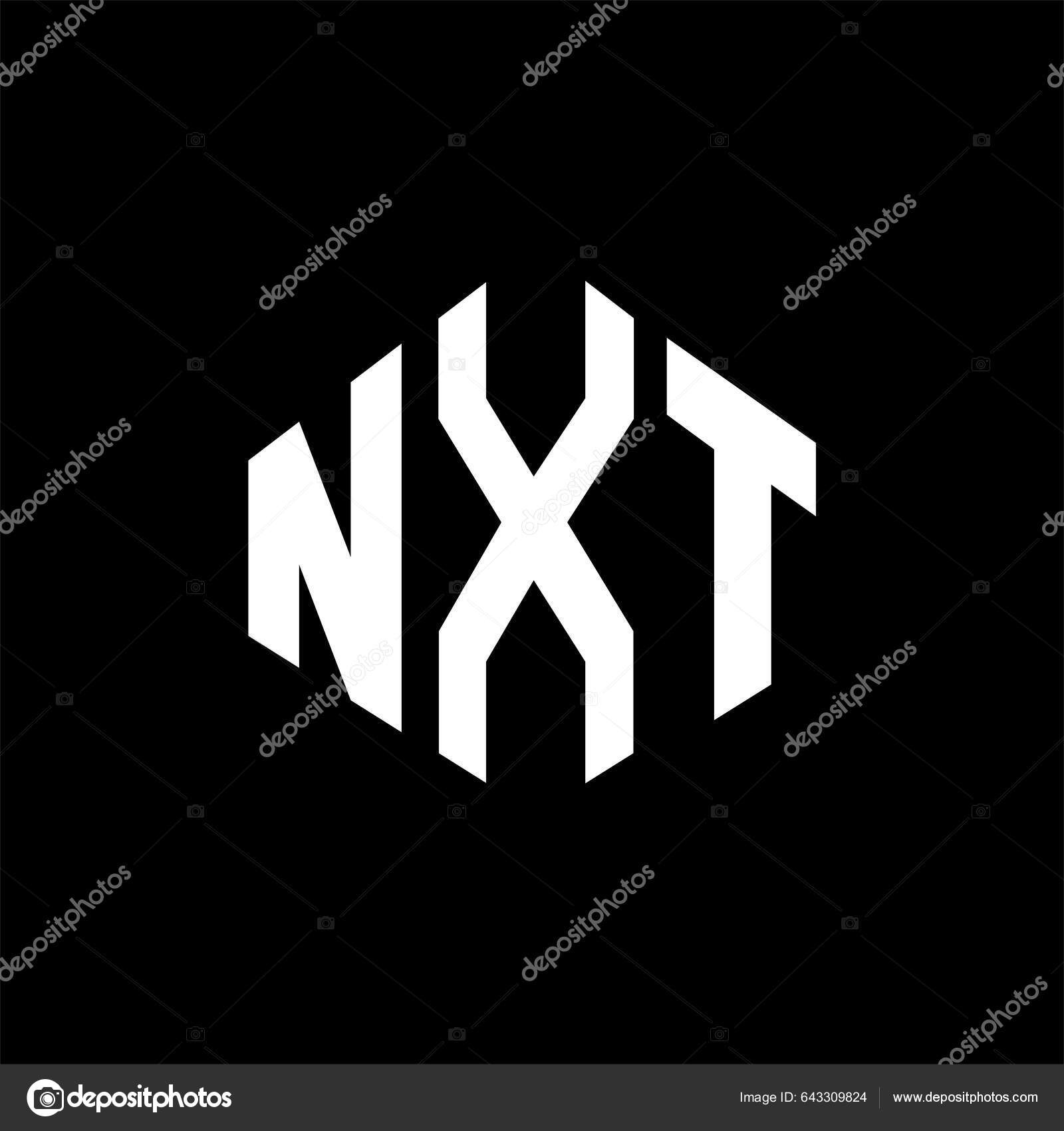 Nxt Letter Logo Design Polygon Shape Nxt Polygon Cube Shape Stock ...
