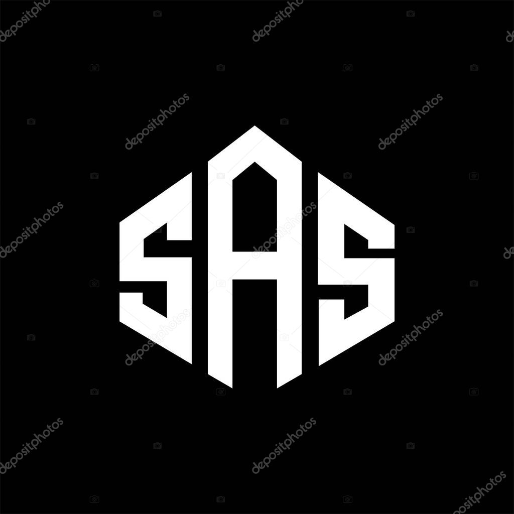 Diseño del logotipo de la letra SAS con forma de polígono. Diseño de ... Diseño del logotipo de la letra SAS con forma de polígono. Diseño de ...