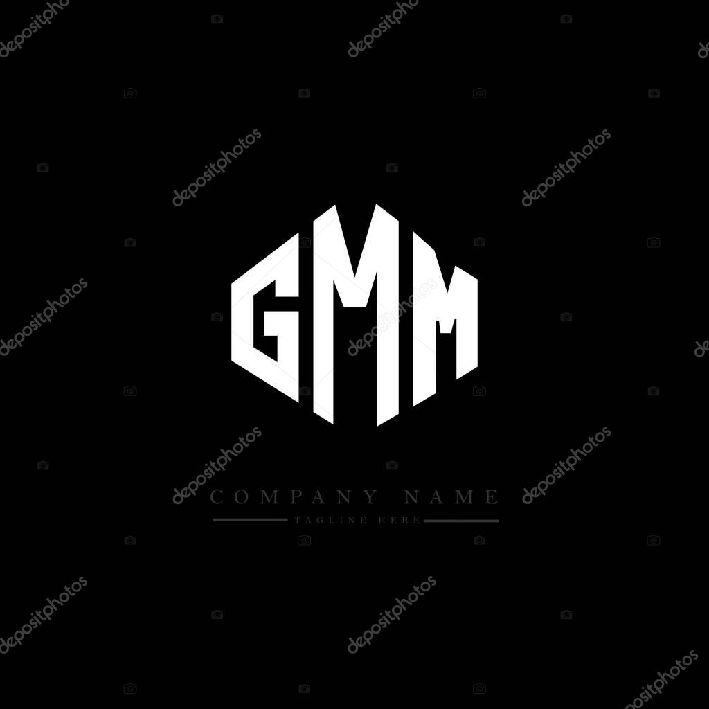 GMM letter logo design with polygon shape. GMM polygon and cube shape ...