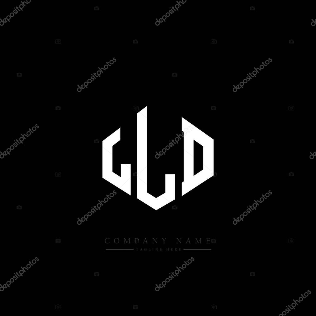 LLD letter logo design with polygon shape. LLD polygon and cube shape ...
