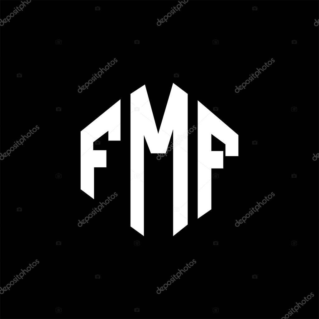 FMF letter logo design with polygon shape. FMF polygon and cube shape ...