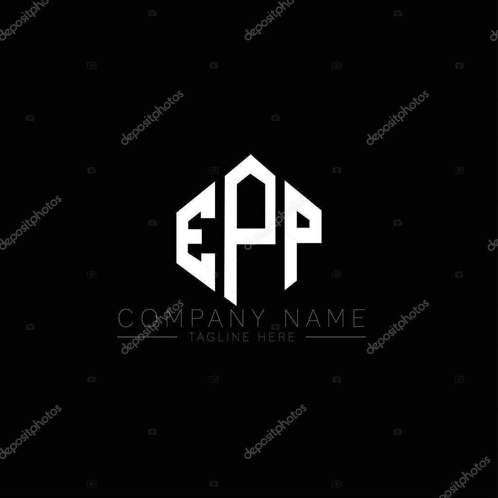 EPP letter logo design with polygon shape. EPP polygon and cube shape ...