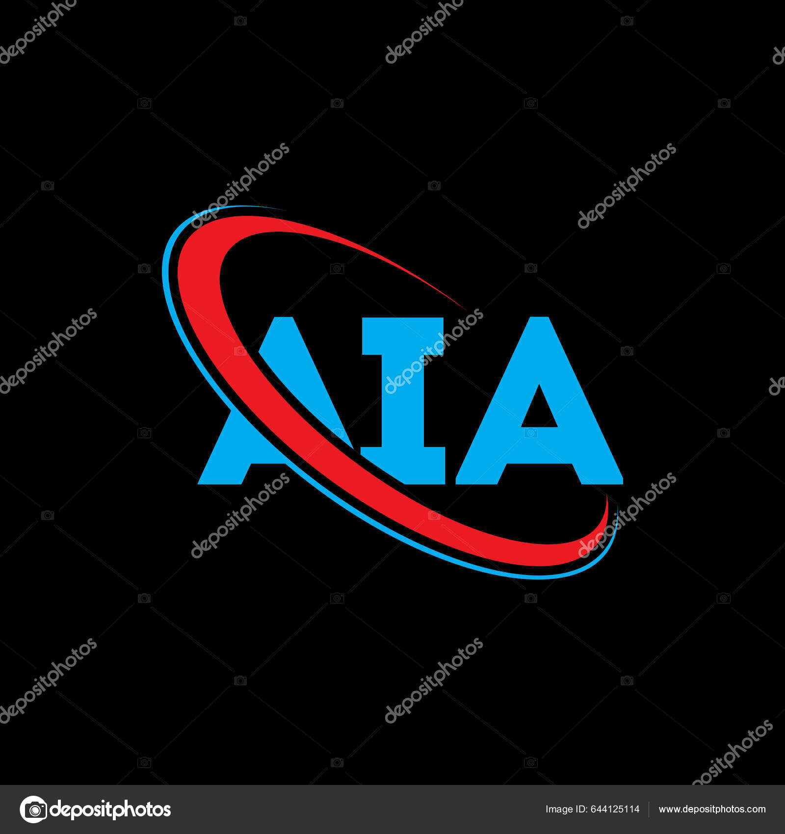 Aia Logo Aia Letter Aia Letter Logo Design Initials Aia Stock Vector by ...