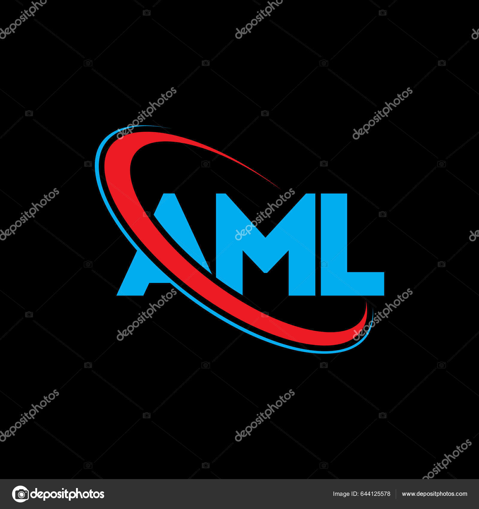 Aml Logo Aml Brief Design Des Aml Schriftzugs Initialen Aml Stock ...