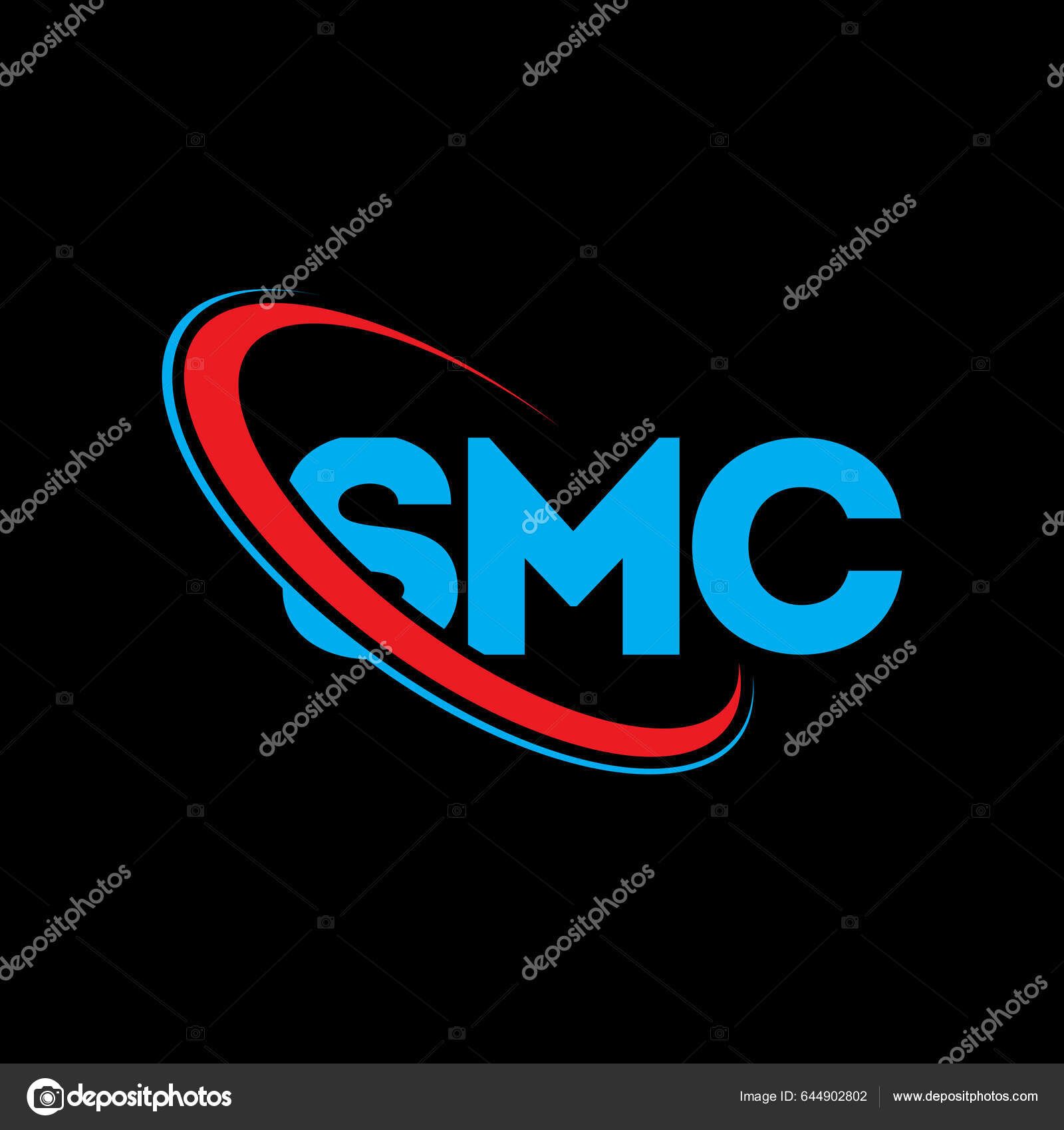 Smc Logo Smc Letter Smc Letter Logo Design Initials Smc Stock Vector ...