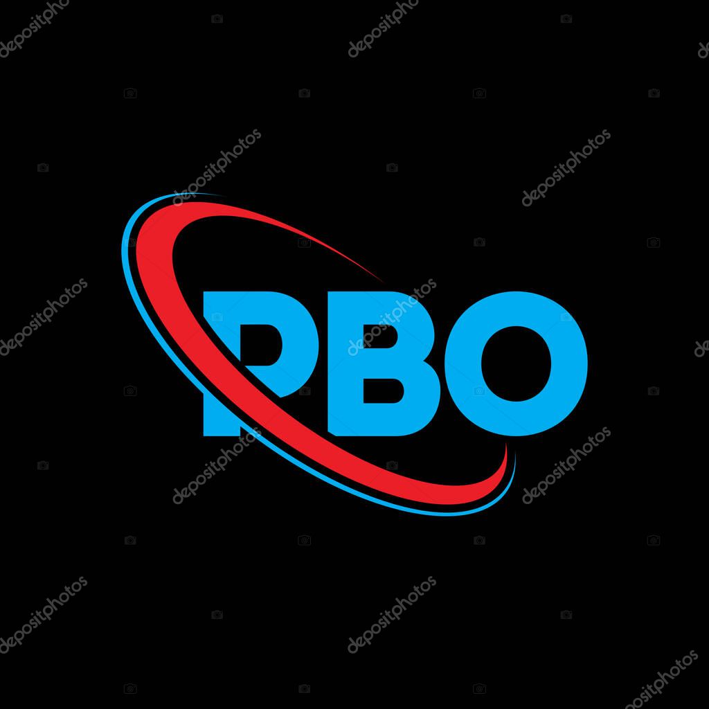 Logotipo PBO. Carta PBO. Diseño del logotipo de la letra PBO. Logotipo ...