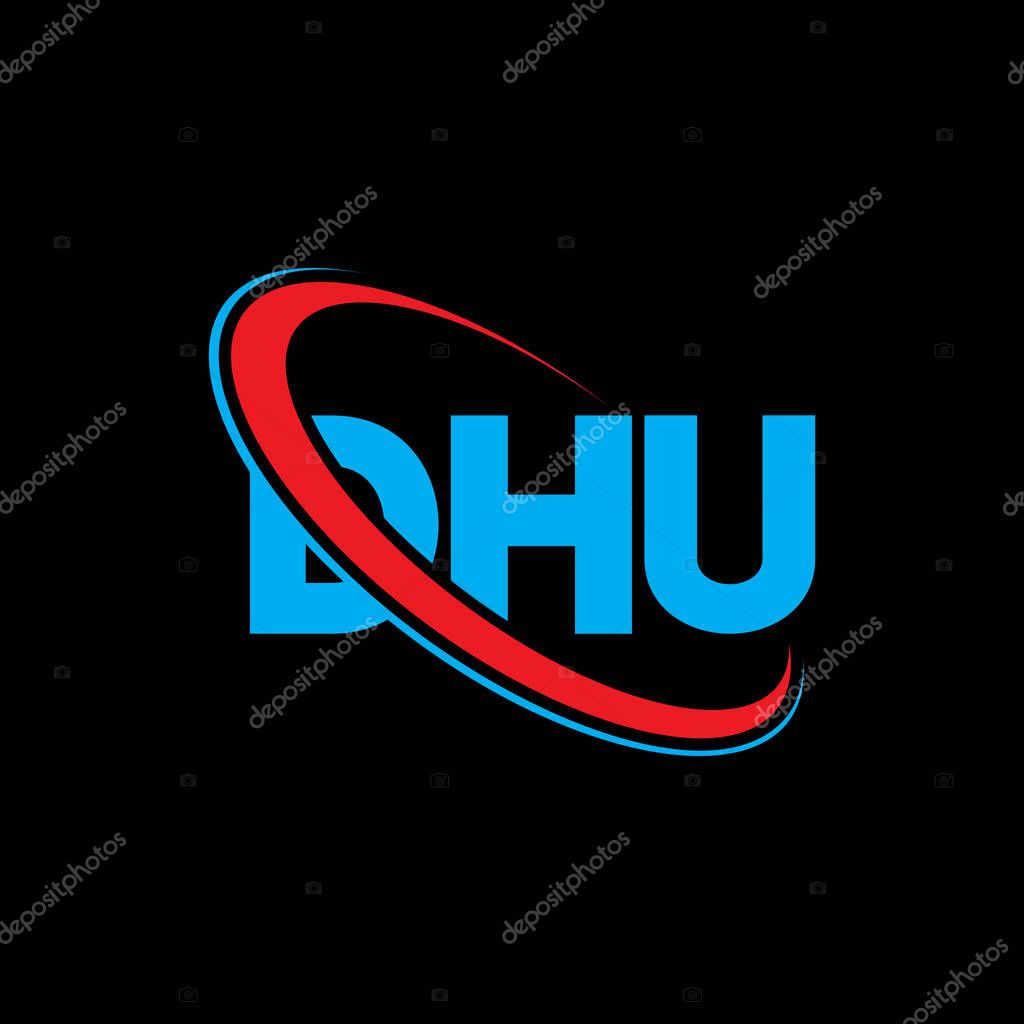 Logo de DHU. Carta de DHU. Diseño del logotipo de la letra DHU. Logo ...