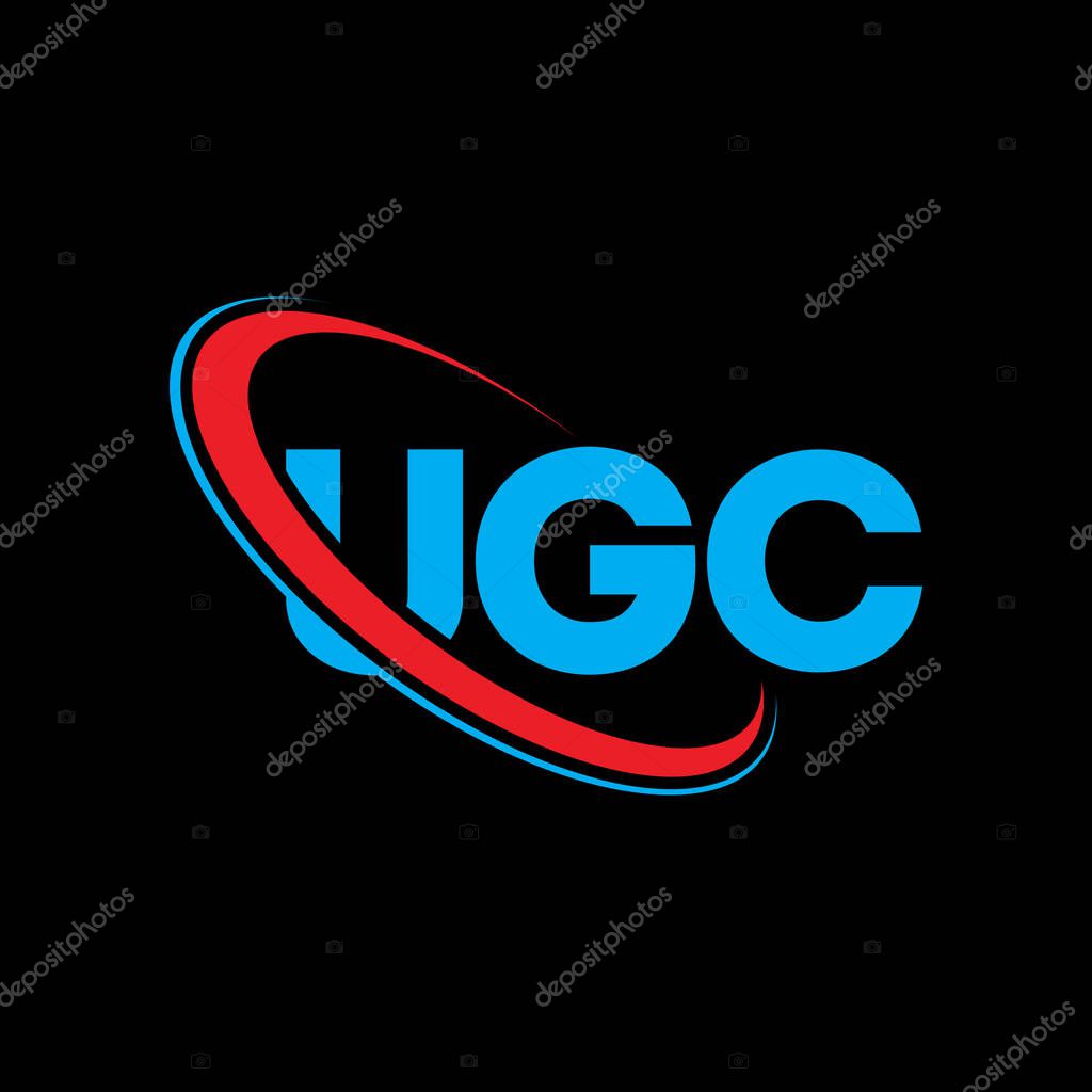 Logo de UGC. Carta de la UGC. Diseño del logotipo de la letra UGC. Logotipo inicial de UGC ...