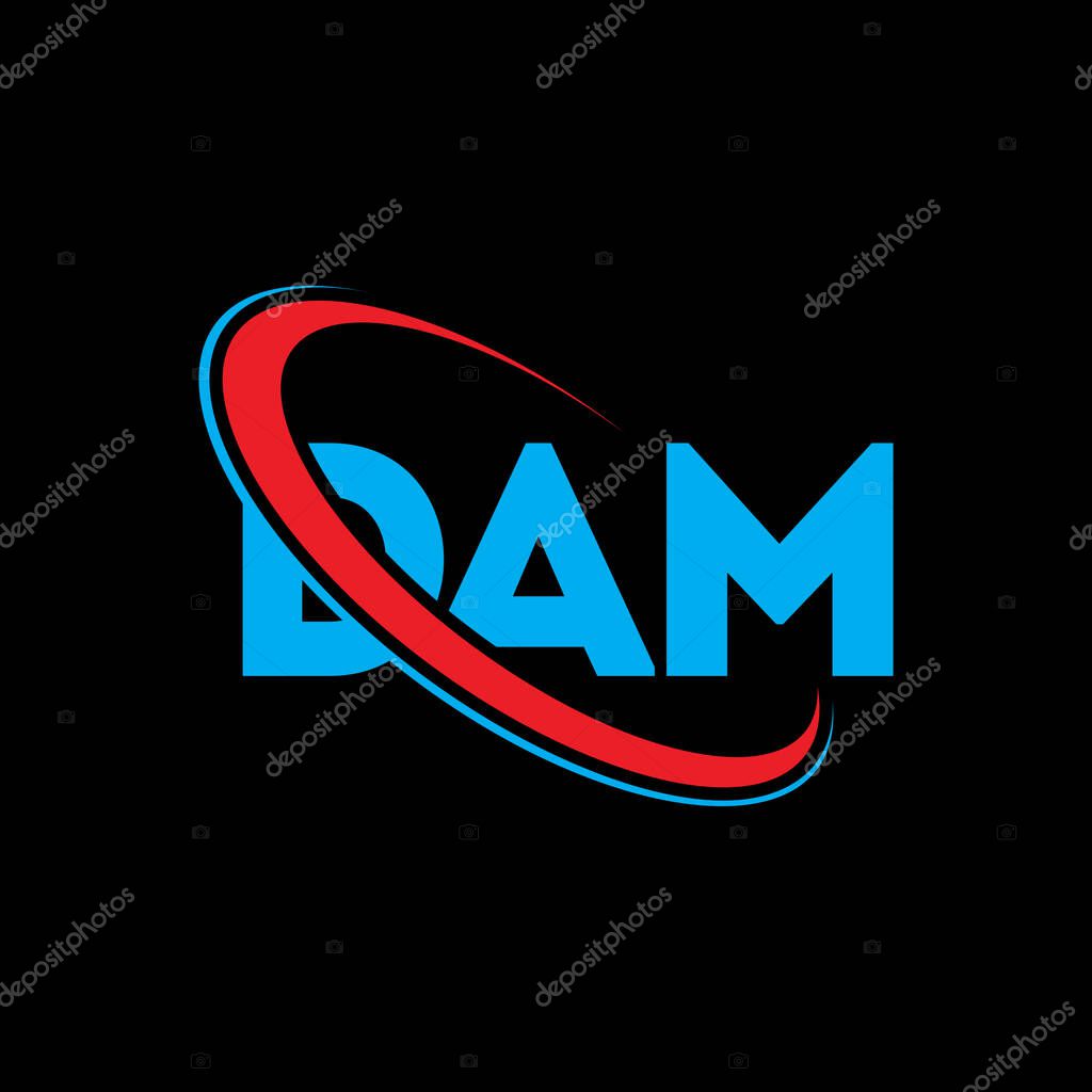 Logotipo DAM. Carta de DAM. Diseño del logotipo de la letra DAM. Logo ...
