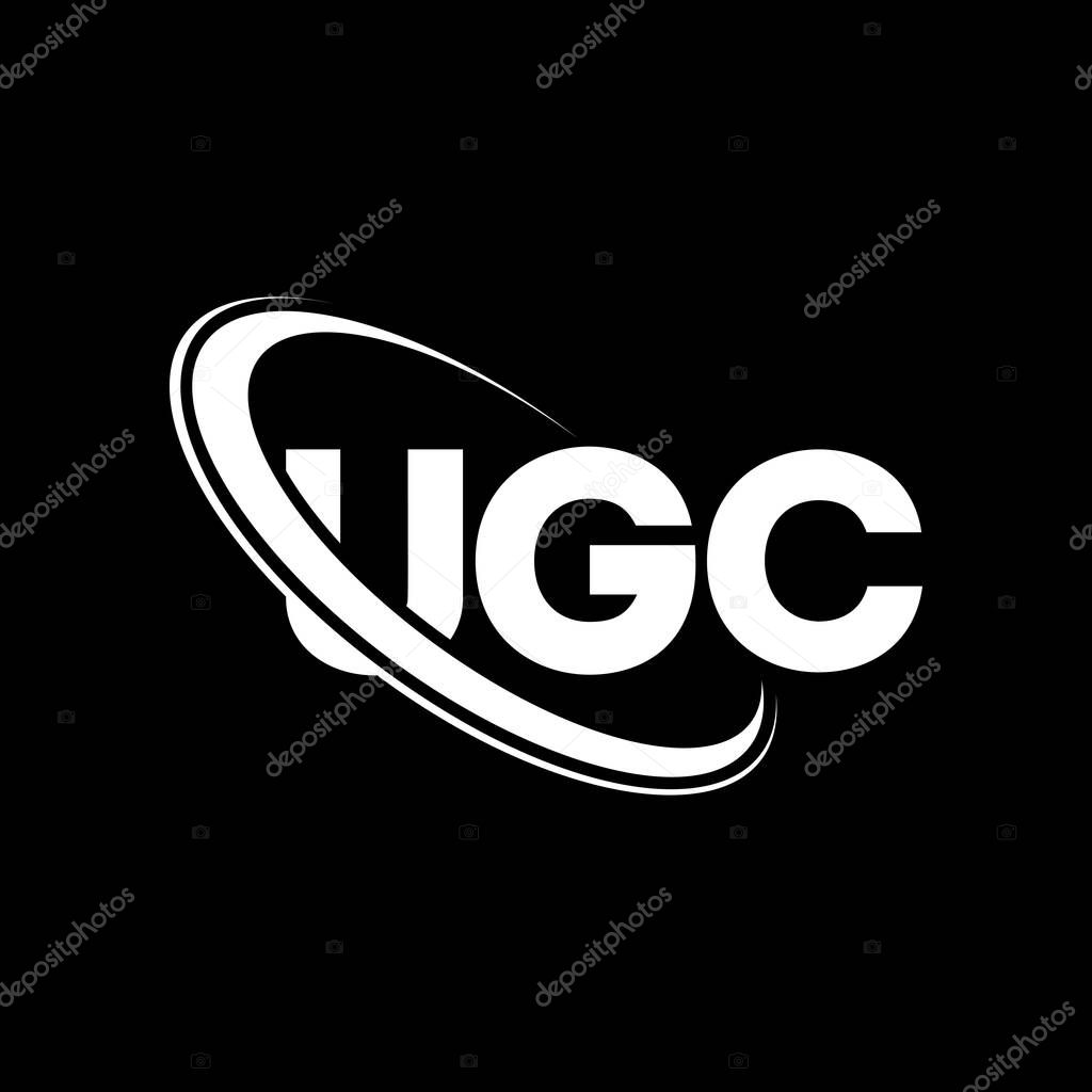 Logo de UGC. Carta de la UGC. Diseño del logotipo de la letra UGC ...
