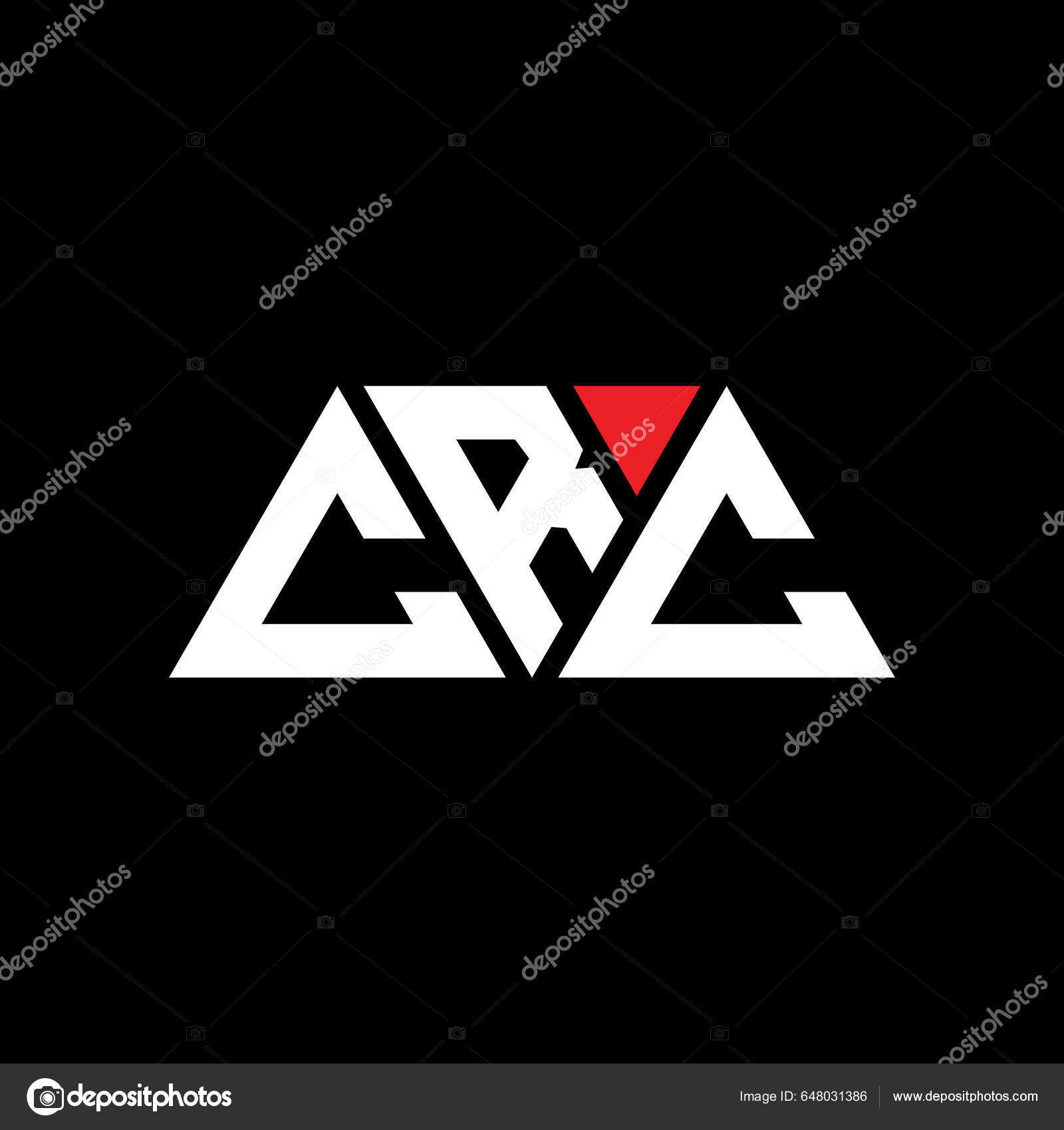 Crc Triangle Letter Logo Design Triangle Shape Crc Triangle Logo Stock ...