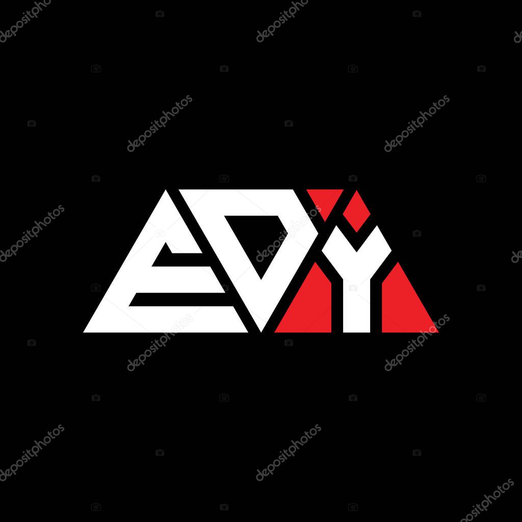 Diseño del logotipo de letra triángulo EDY con forma de triángulo. Diseño del logotipo del ...