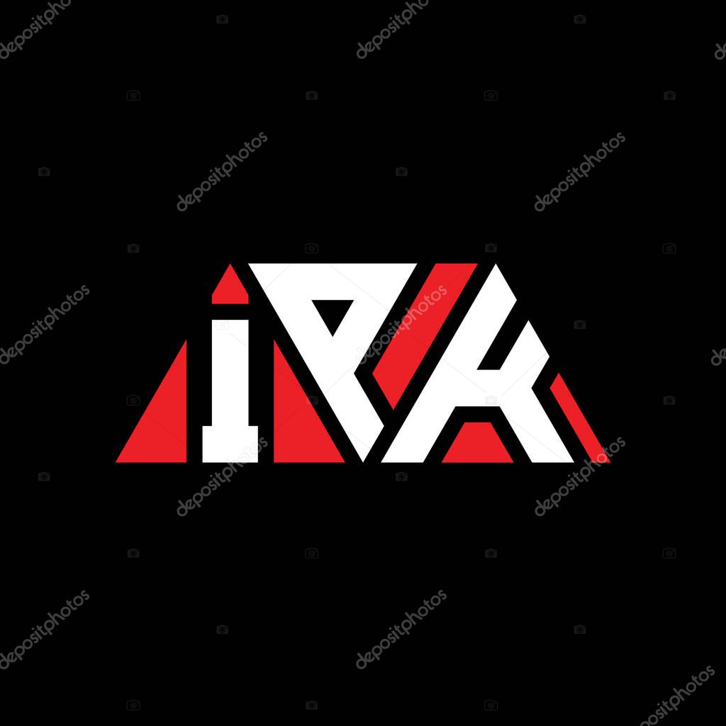 Diseño de logotipo de letra triangular IPK con forma de triángulo ...