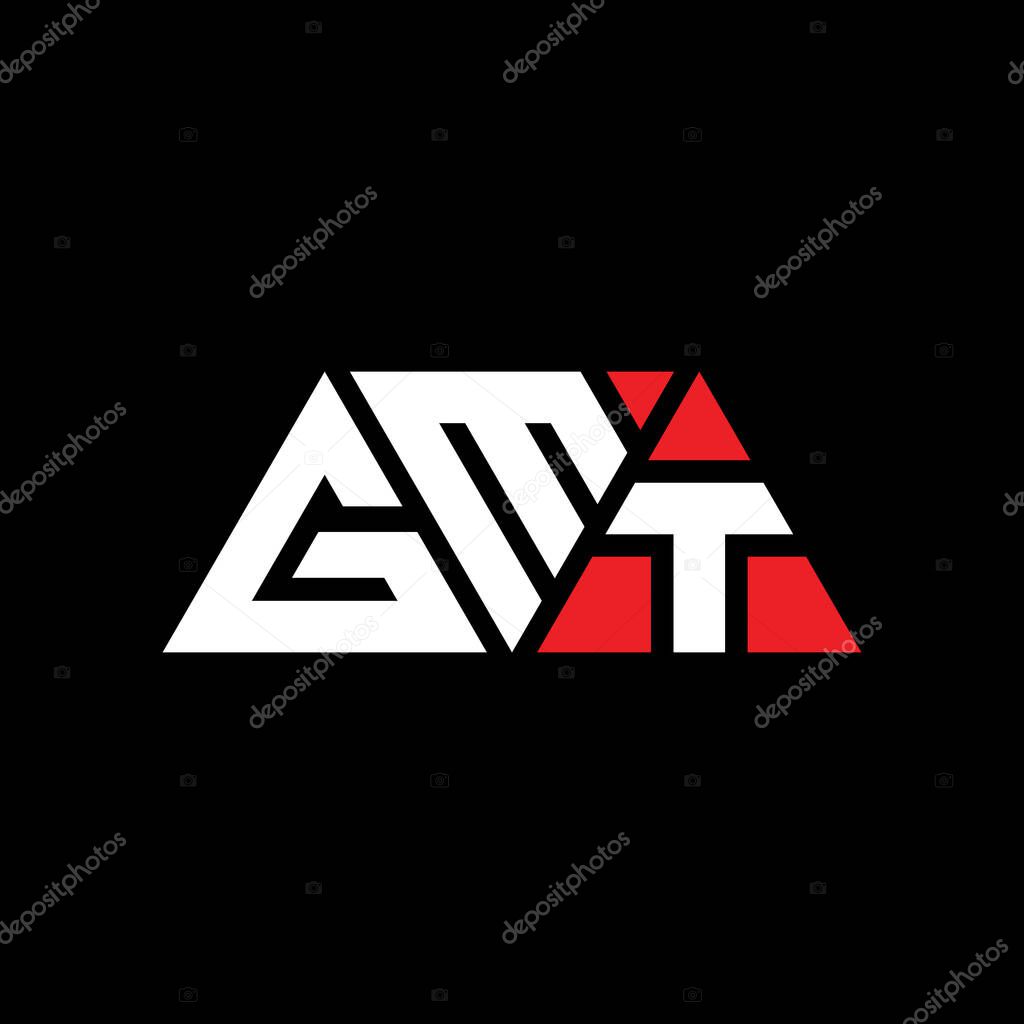 Diseño de logotipo de letra de triángulo GMT con forma de triángulo ...