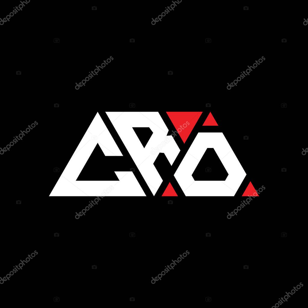 Diseño de logotipo de letra de triángulo CRO con forma de triángulo ...