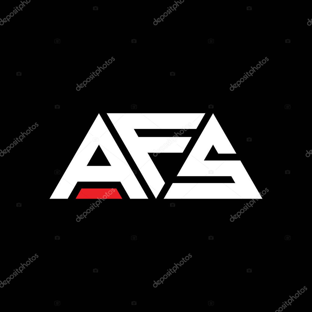 AFS diseño de logotipo de letra triángulo con forma de triángulo. AFS diseño de logotipo ...