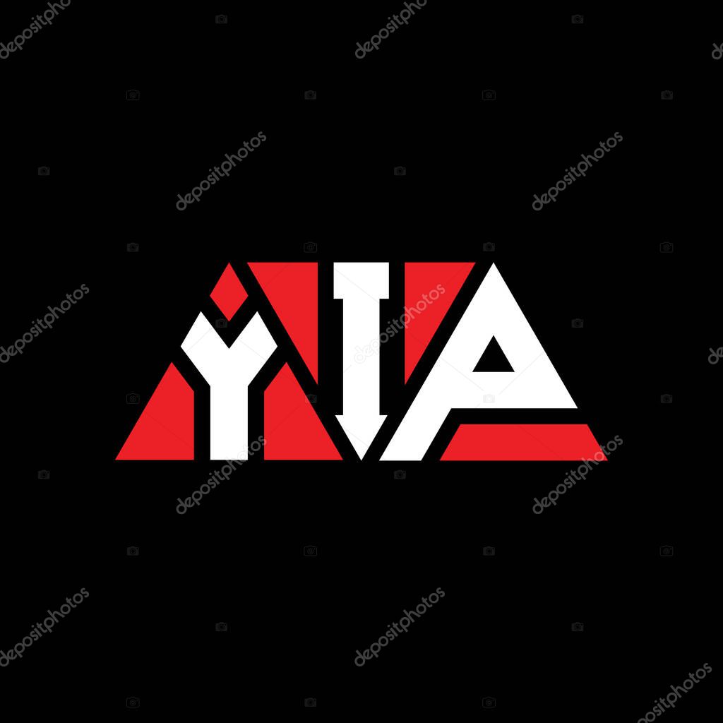 Diseño de logotipo de letra triangular YIP con forma de triángulo ...