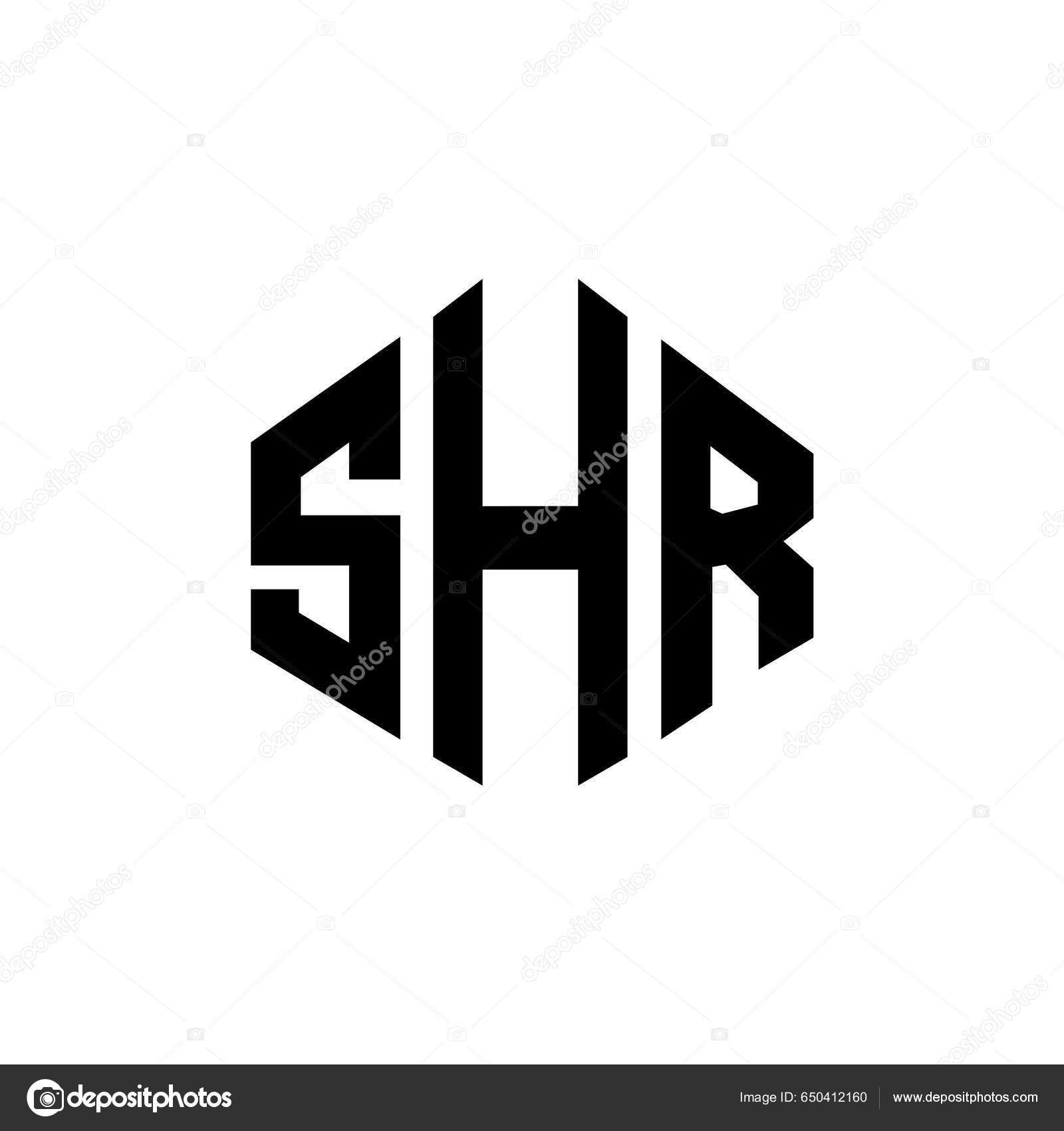 Shr Letter Logo Design Polygon Shape Shr Polygon Cube Shape Stock ...