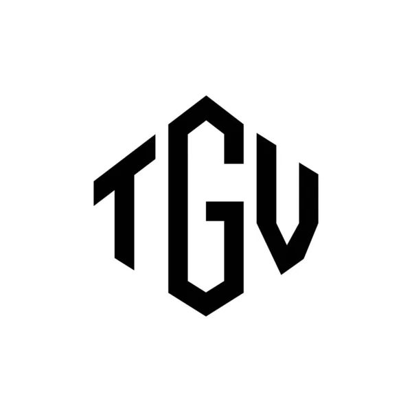 Dise o del logotipo de la letra TGV con forma de pol gono. Dise o de logotipo en forma de pol ...