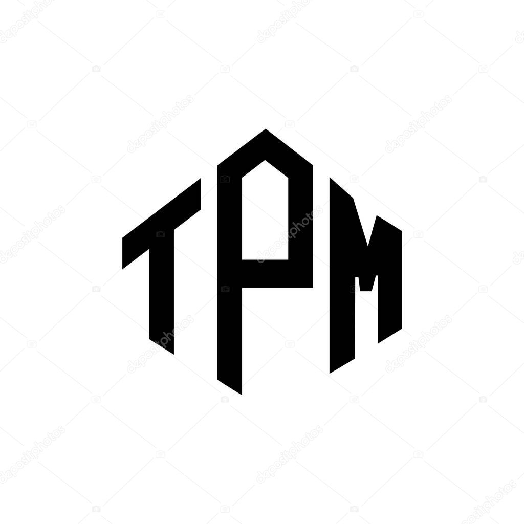 TPM letter logo design with polygon shape. TPM polygon and cube shape ...