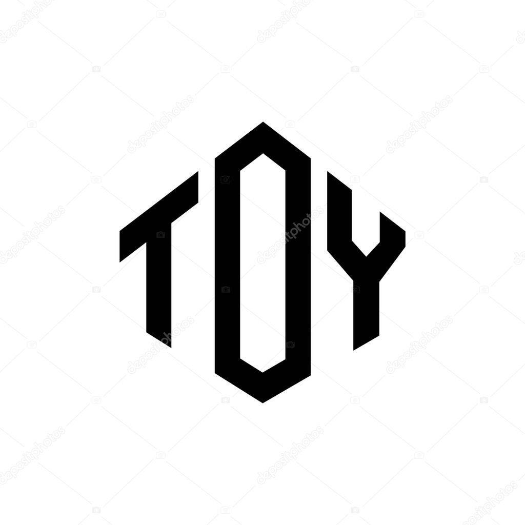 TOY letter logo design with polygon shape. TOY polygon and cube shape ...