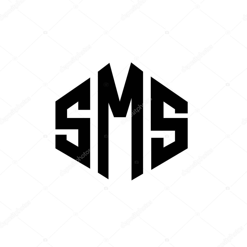 Diseño del logotipo de la letra SMS con forma de polígono. Diseño de ... Diseño del logotipo de la letra SMS con forma de polígono. Diseño de ...