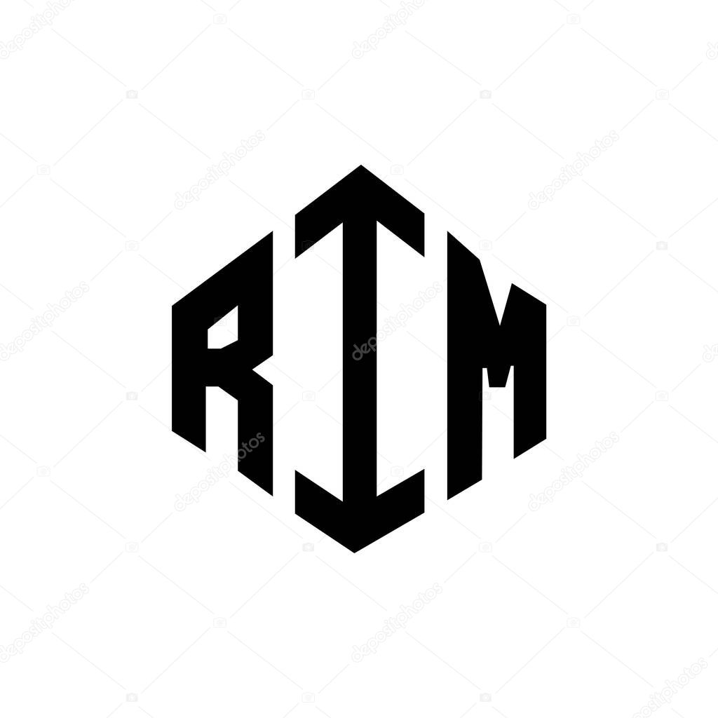 RIM letter logo design with polygon shape. RIM polygon and cube shape ...