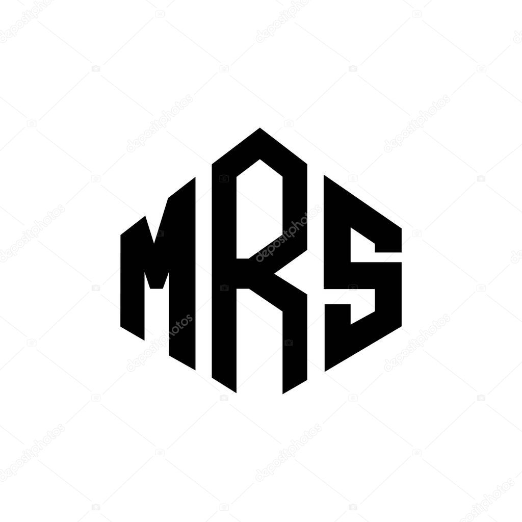 MRS letter logo design with polygon shape. MRS polygon and cube shape logo design. MRS hexagon ...