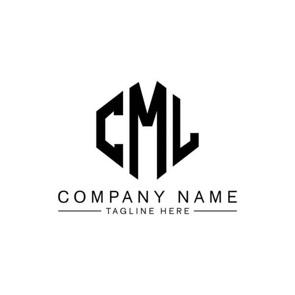 CML letter logo design with polygon shape. CML polygon and cube shape ...