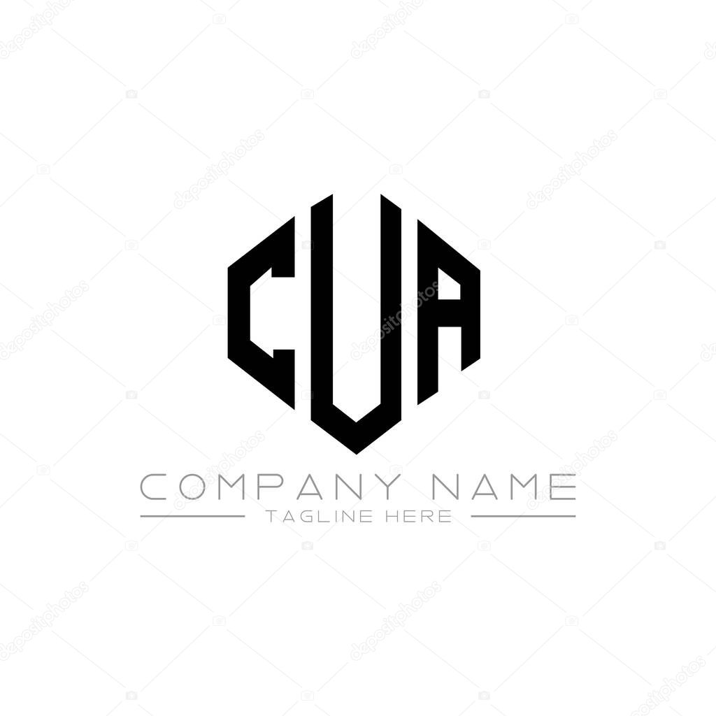 CUA letter logo design with polygon shape. CUA polygon and cube shape ...
