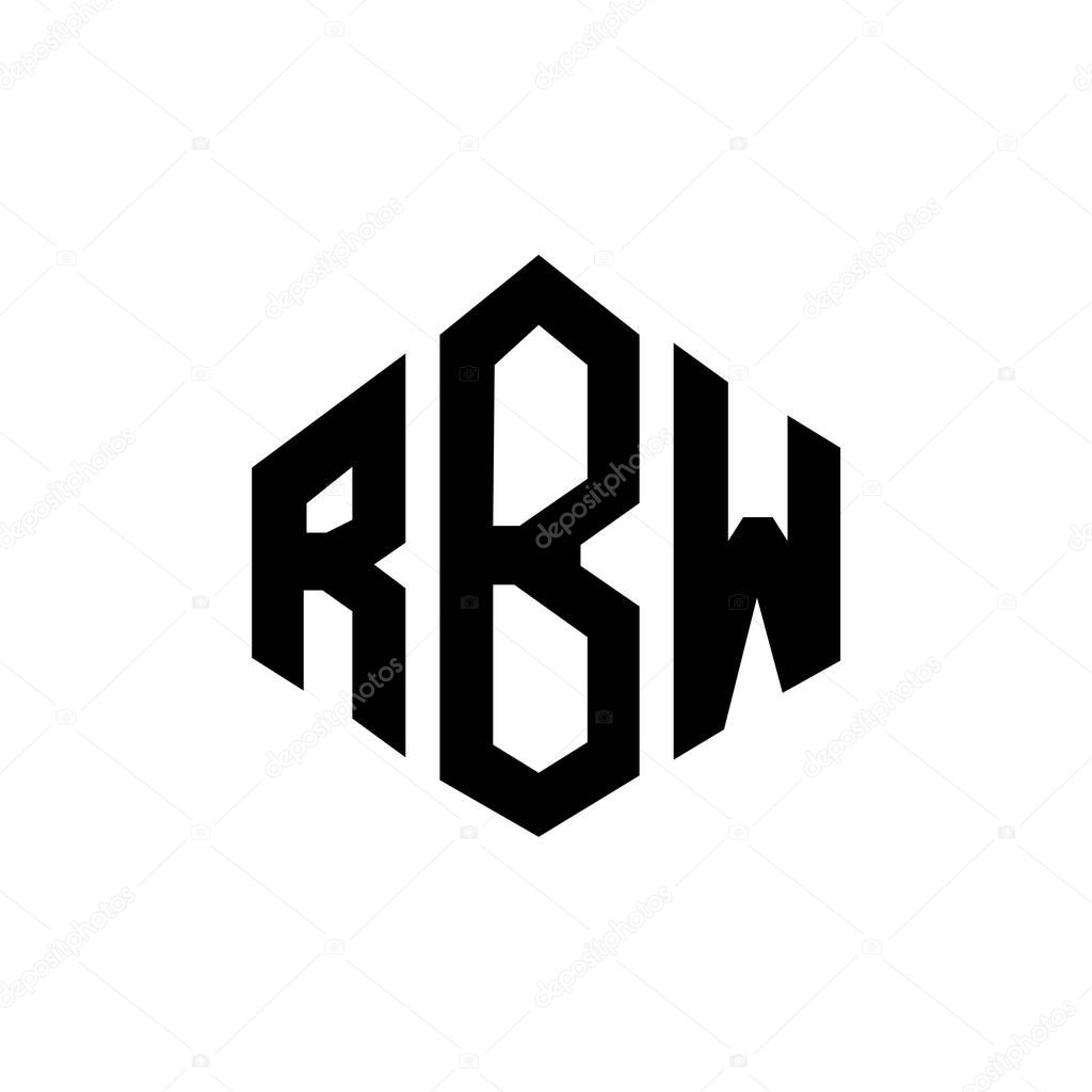 RBW letter logo design with polygon shape. RBW polygon and cube shape logo design. RBW hexagon ...