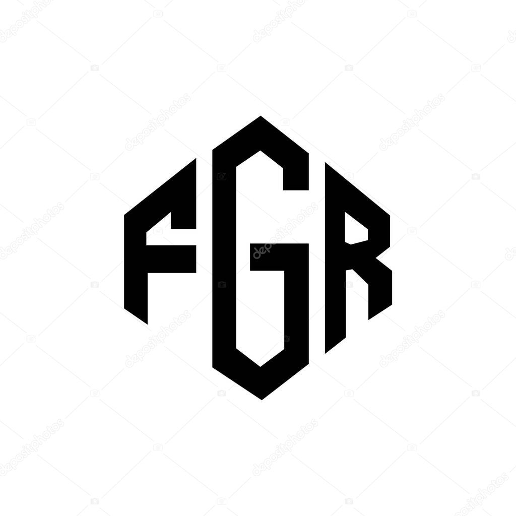 FGR letter logo design with polygon shape. FGR polygon and cube shape ...