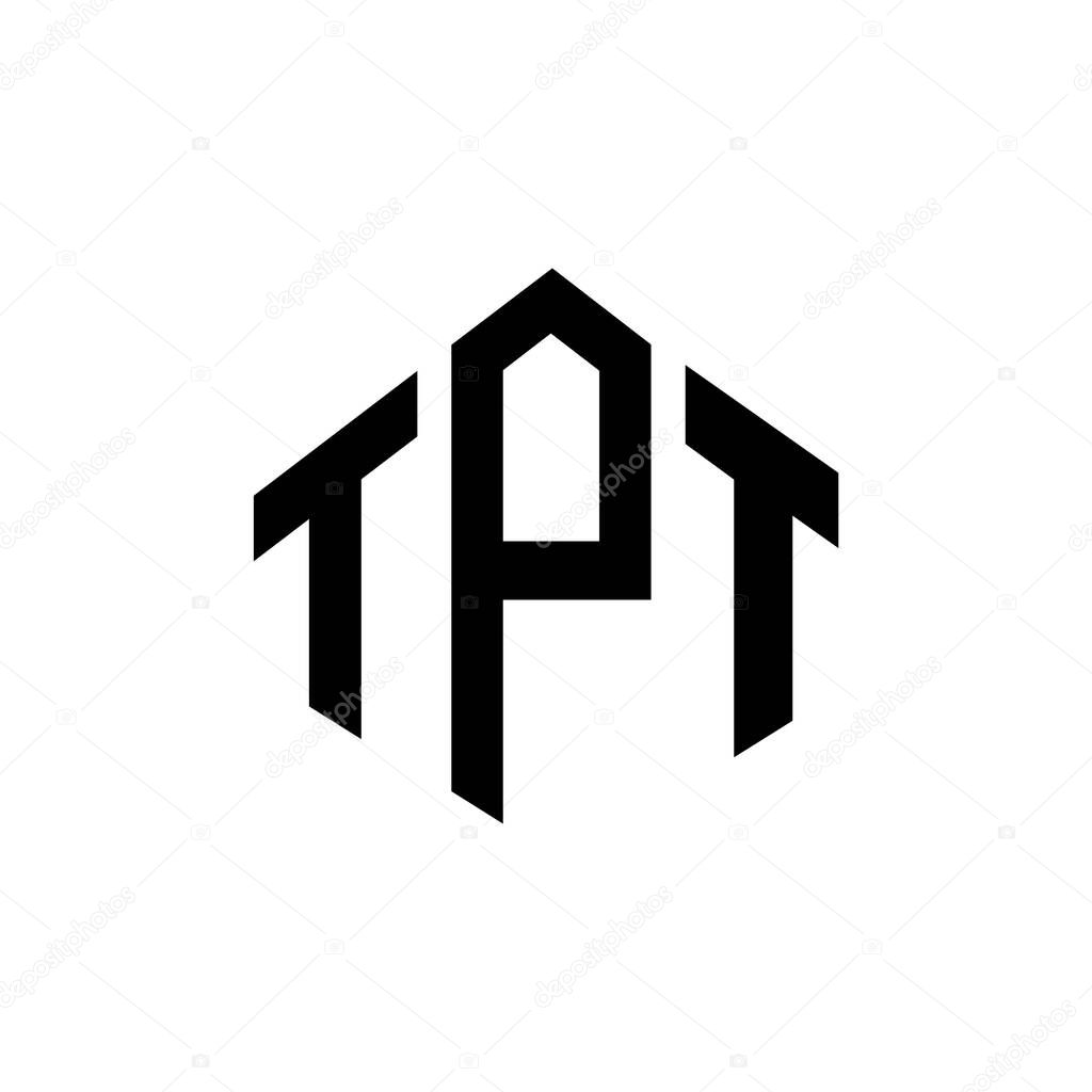 TPT letter logo design with polygon shape. TPT polygon and cube shape ...