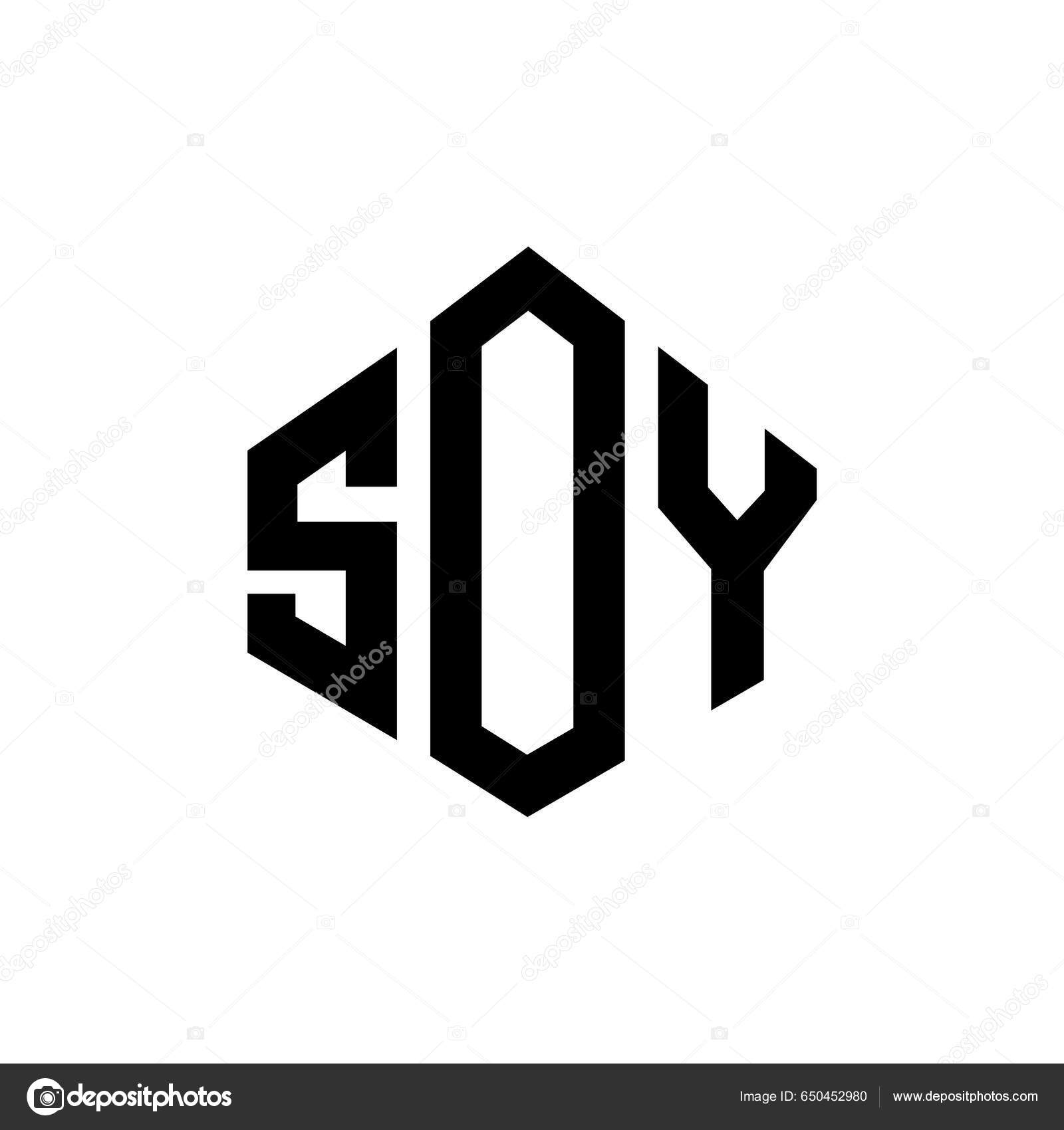 Soy Letter Logo Design Polygon Shape Soy Polygon Cube Shape Stock ...