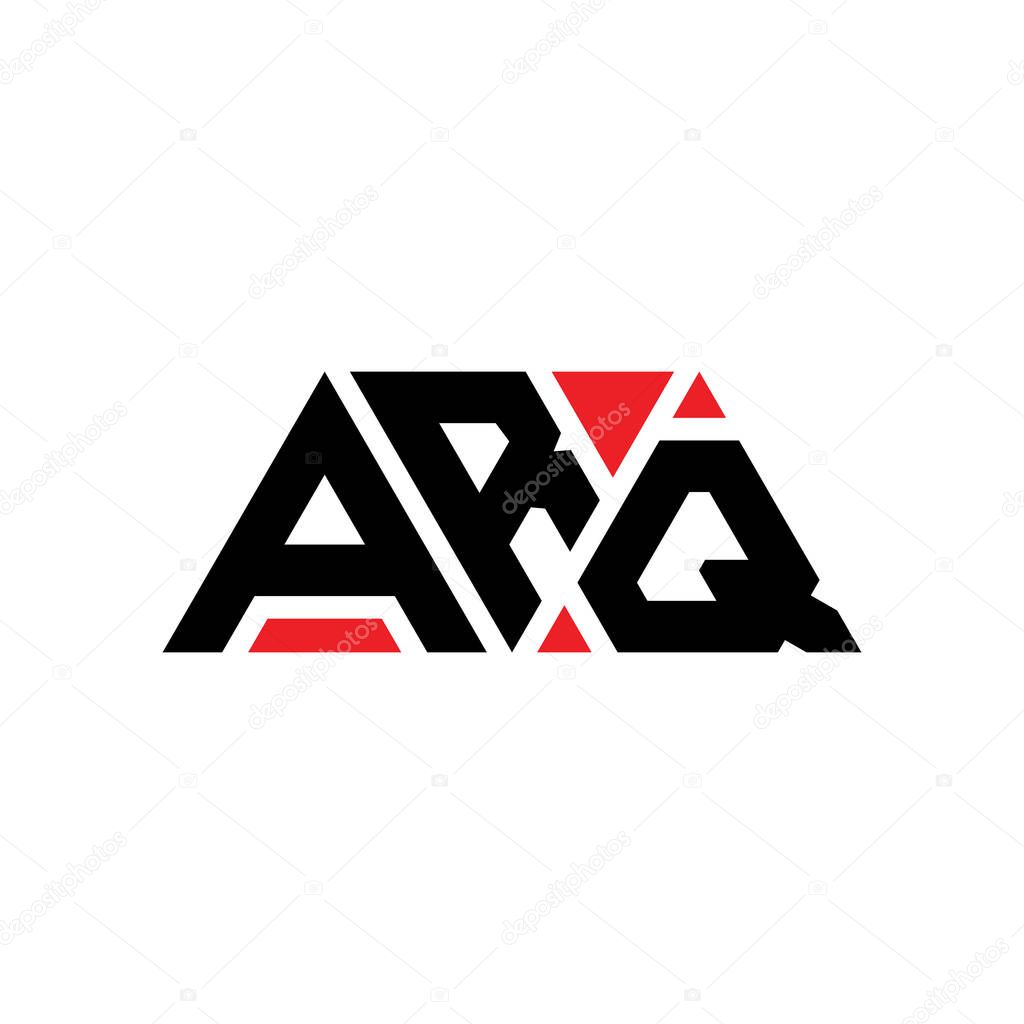 Diseño del logotipo de la letra del triángulo ARQ con forma de ...