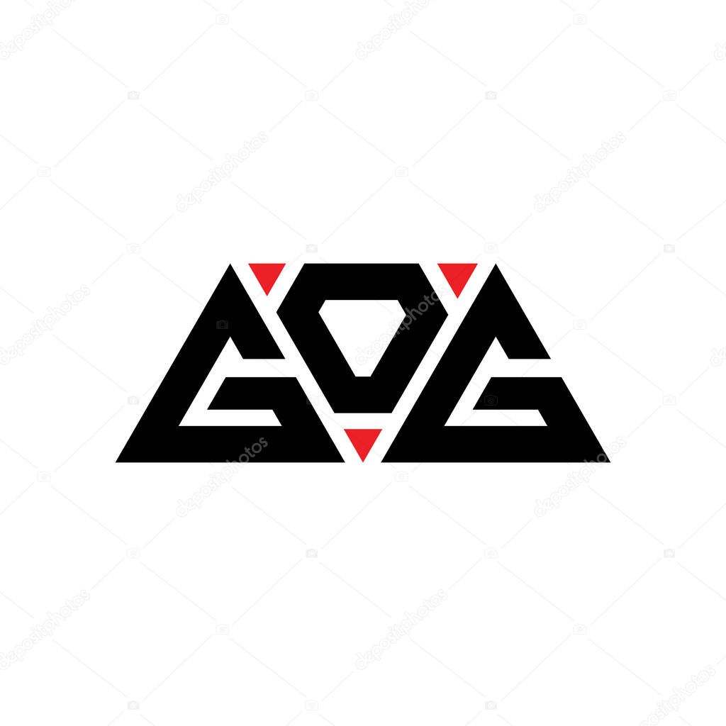 Diseño De Logotipo De Letra De Triángulo Gog Con Forma De Triángulo