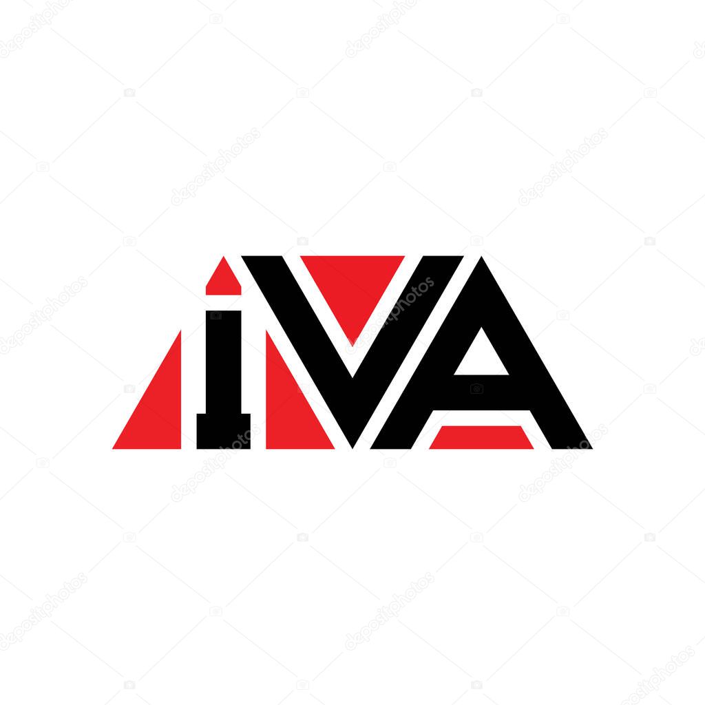 Diseño del logotipo de la letra del triángulo IVA con forma de ...