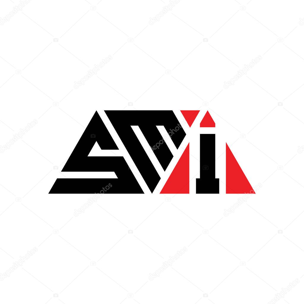 Diseño del logotipo de letra de triángulo SMI con forma de triángulo ...
