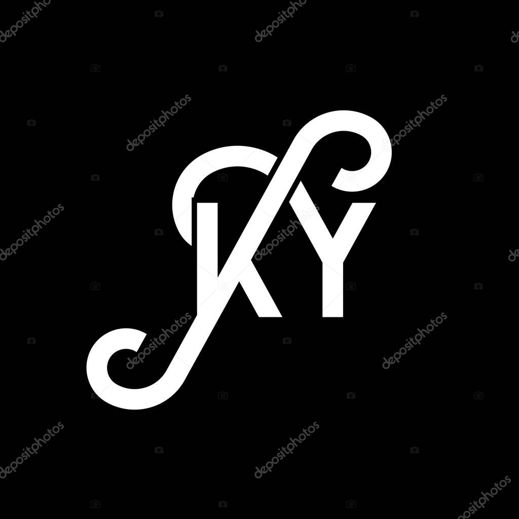 Dise o del logotipo de la letra KY sobre fondo negro. KY iniciales ...