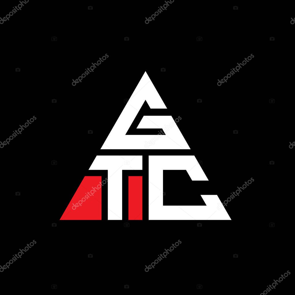 Diseño del logotipo de letra triángulo GTC con forma de triángulo ...