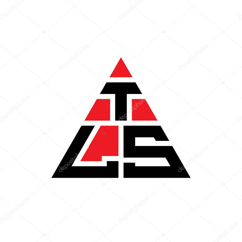 Diseño de logotipo de letra de triángulo TLS con forma de triángulo ...